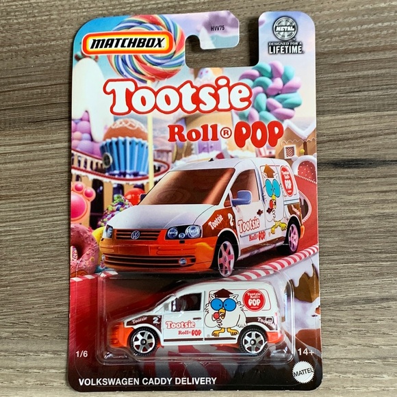 Toys | Matchbox Volkswagen Caddy Delivery Truck Van Tootsie Roll Pop ...